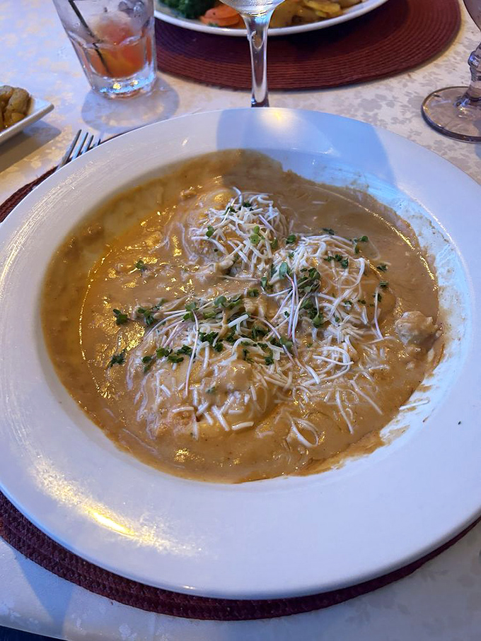 This lobster ravioli doesn't just swim in sauce&mdash;it performs synchronized swimming routines that deserve a perfect score from your taste buds. 