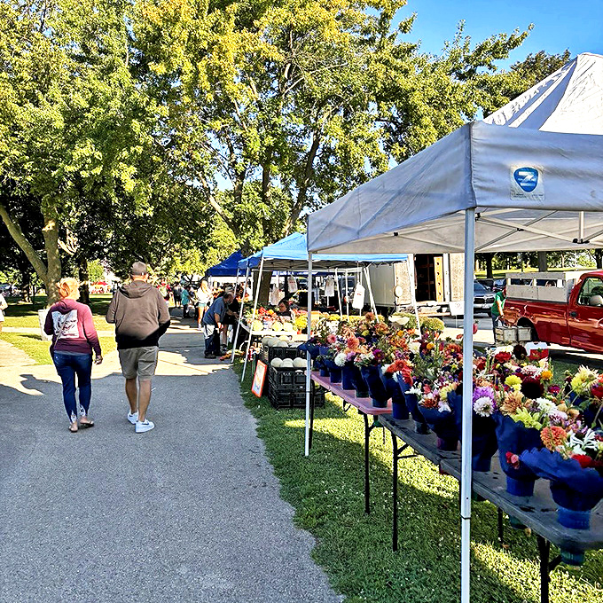 Cedarburg's farmers market brings the countryside to town. Fresh flowers and local produce create a rainbow of colors that make grocery shopping feel like a joyful treasure hunt.