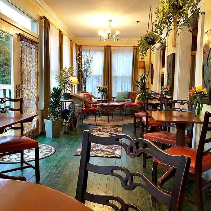 Indoor plants that aren't slowly dying? Chairs that invite actual sitting? This common area clearly didn't get the memo about uncomfortable hotel lobbies.
