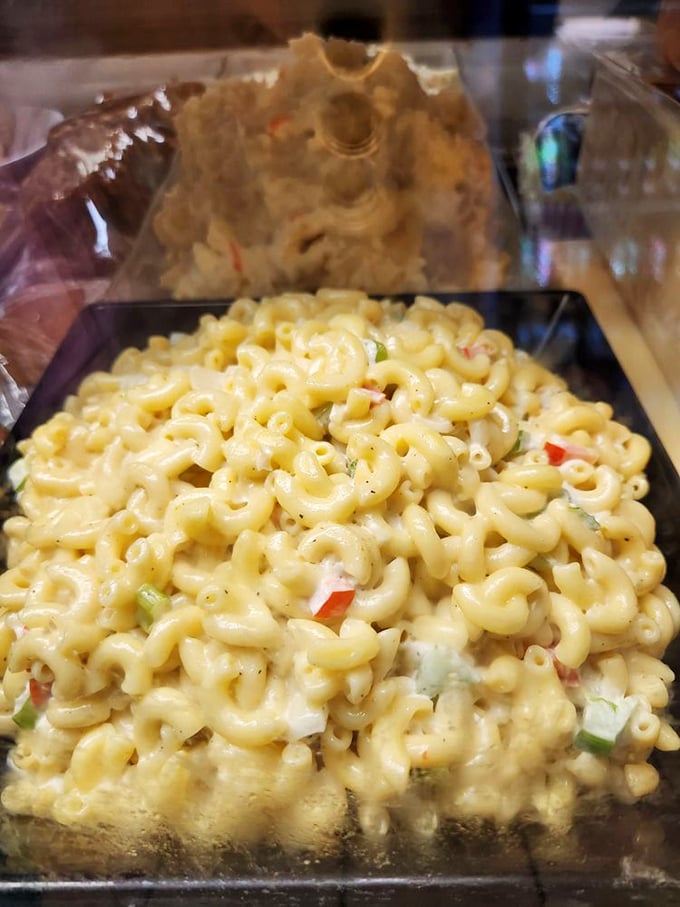 Creamy macaroni salad that would make any picnic-goer jealous - the perfect cool, creamy side to balance that hot pastrami sandwich.