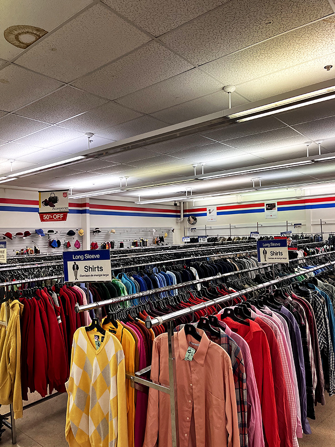 The men's shirt section offers more variety than a streaming service, with better long-term satisfaction and no monthly fees.