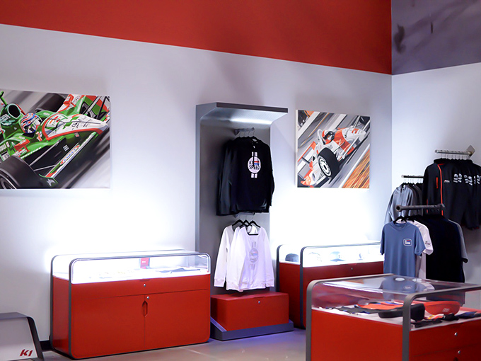 Racing memorabilia that lets you take the experience home. Because nothing says "I dominated the track" like a branded hoodie.