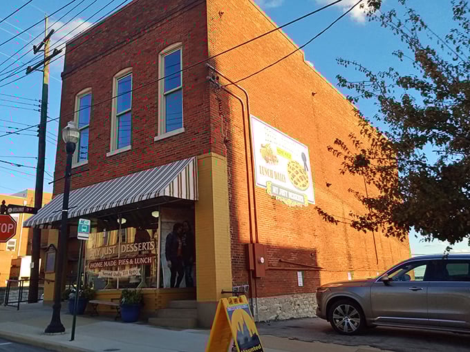 My Just Desserts occupies a corner of culinary heaven in this brick storefront, promising homemade goodness that satisfies both sweet tooth and sensible budget.