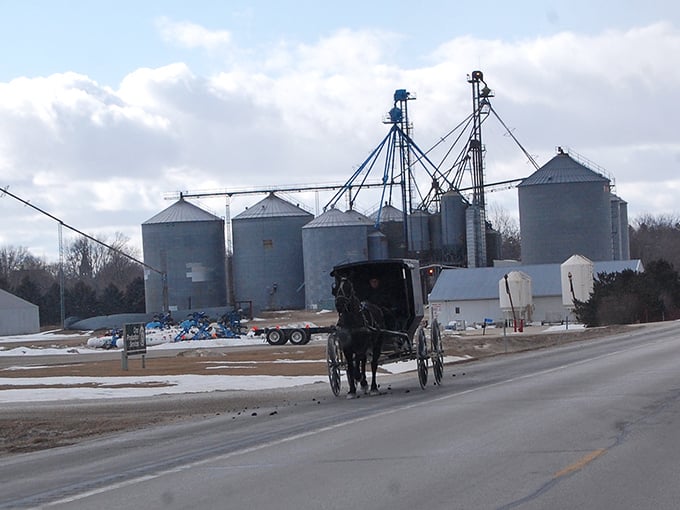 Where grain silos meet horse-drawn buggies&mdash;a uniquely Harmony juxtaposition that somehow makes perfect sense. Old meets older in rural Minnesota.
