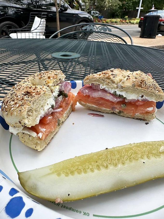 A proper bagel with lox is New York's gift to breakfast. Each bite balances creamy, smoky, briny and fresh in perfect harmony.