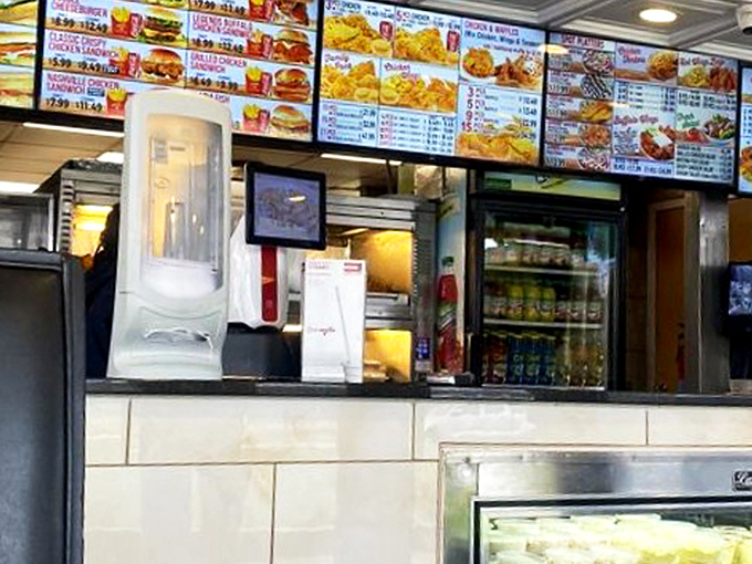 Where chicken dreams come true &ndash; the order counter might look ordinary, but it's actually a magical portal separating you from poultry perfection.