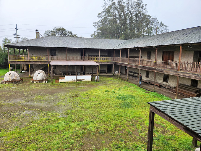 The Petaluma Adobe's weathered walkways have hosted footsteps since the 1830s. History without velvet ropes is always more compelling.