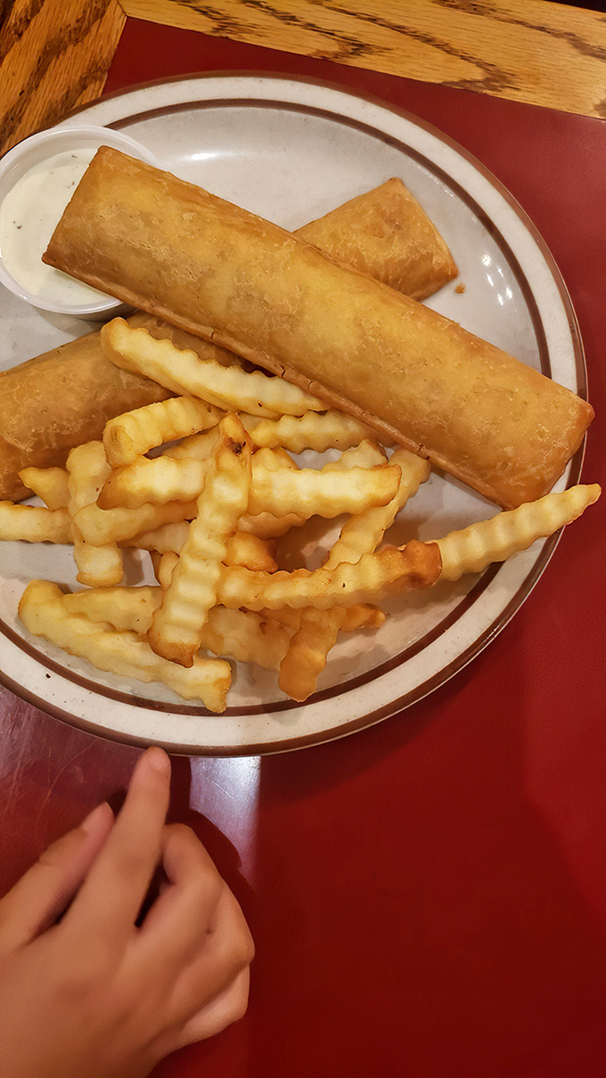 Crispy chicken tenders and a garden-fresh salad with two dipping sauces &ndash; because sometimes you need both comfort and vitamins in the same meal.