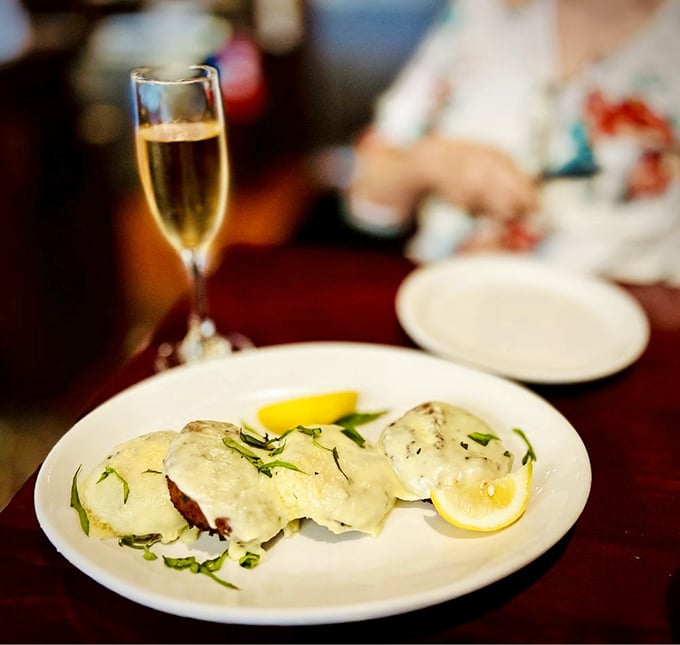 A glass of prosecco and something deliciously melty with fresh herbs. This is what civilized people call "the perfect start to dinner."