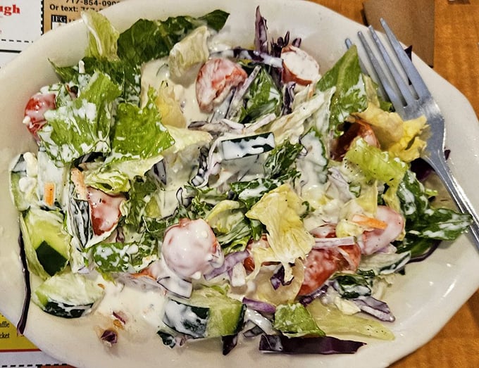 A garden-fresh salad that doesn't feel like punishment. Proof that diners can do crisp and light just as well as hearty and heavy. 