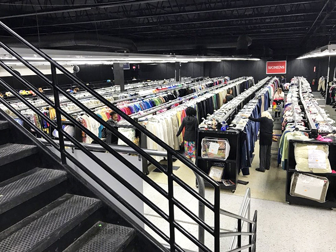 The multi-level clothing section requires strategic navigation skills&mdash;the Indiana Jones of thrift shoppers could spend days exploring these textile catacombs.
