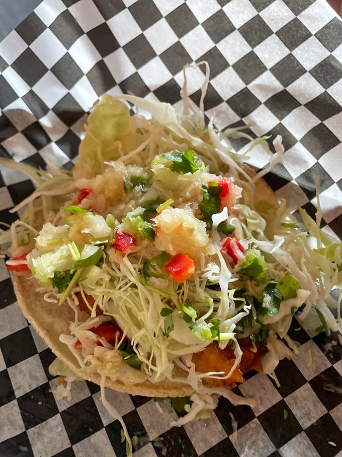 This shrimp taco looks like it just stepped off the set of a food commercial&mdash;except it actually tastes as good as it looks.
