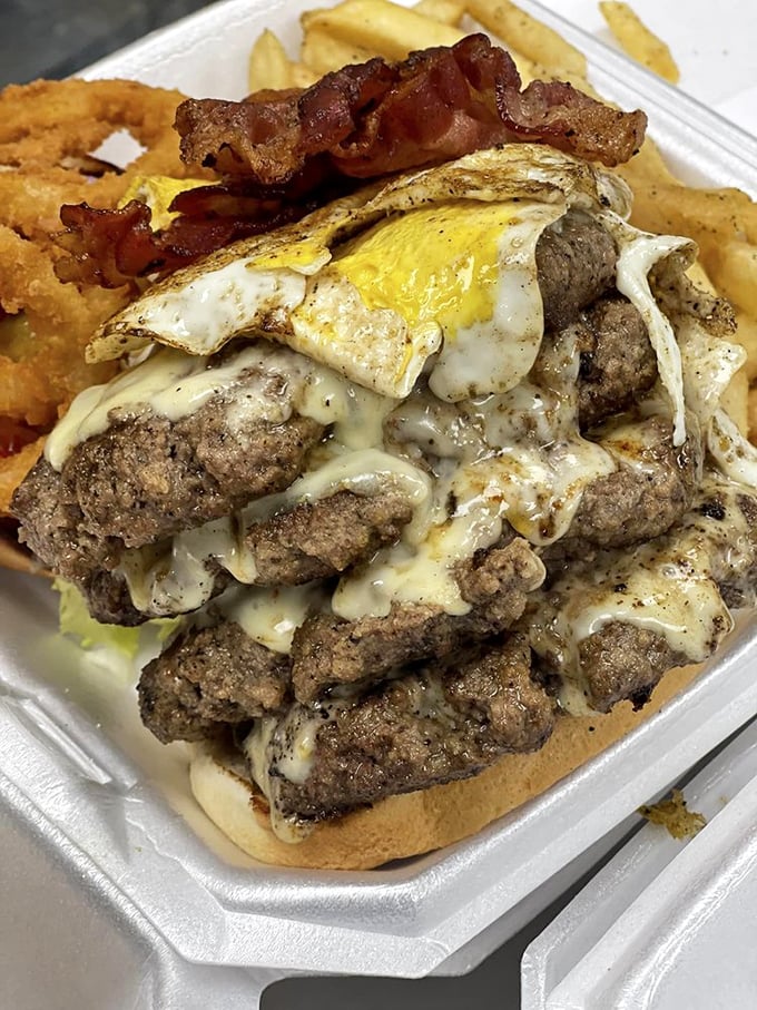 Looking at this burger is like staring at Mount Everest &ndash; intimidating, awe-inspiring, and something you must conquer at least once in life.