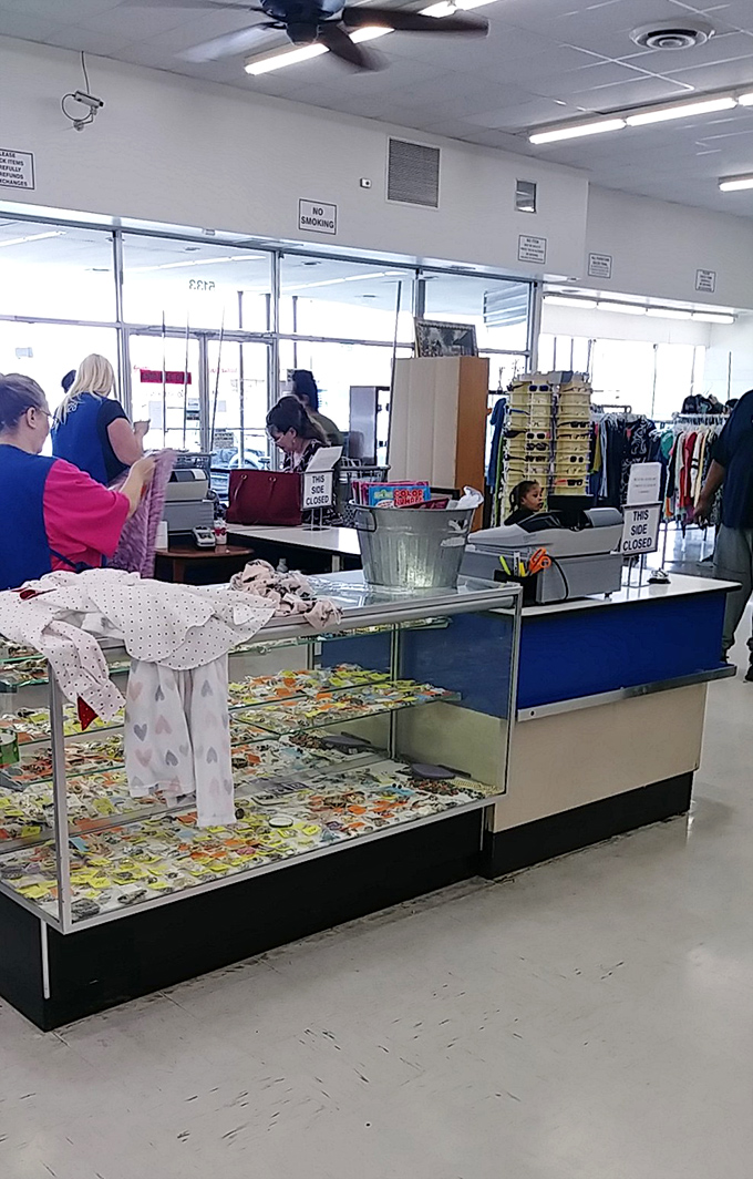 Command central, where treasures are priced and dreams are processed. The unsung heroes of the thrift universe hold court.