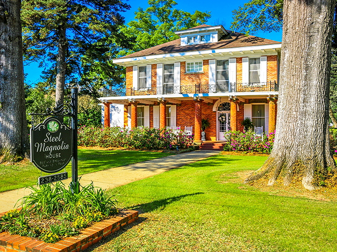 The Steel Magnolia House stands proudly among ancient oaks, where movie fans can stay overnight in the very rooms where Hollywood history was made.