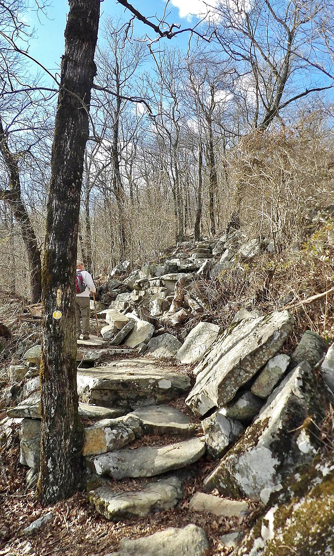 Some of the best views require a little legwork. These ancient stone steps lead hikers to vistas that no car window can fully capture.