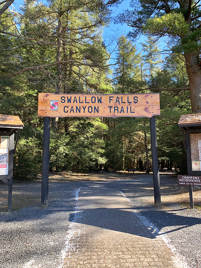 The trail meanders alongside crystal-clear waters, offering glimpses of what lies ahead while making you work just enough for the reward.