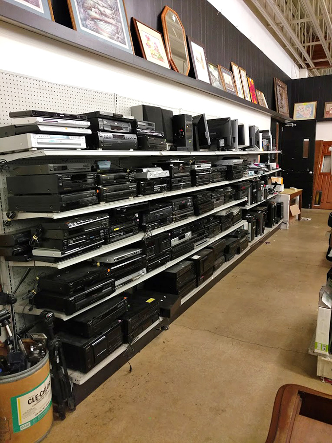 The electronics graveyard, where yesterday's cutting-edge technology comes to find new purpose. VCRs still have plenty of stories to tell!