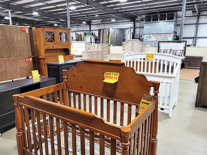 The baby furniture section &ndash; where future nurseries are born and wallet panic attacks go to die. Quality cribs at prices that leave room in the budget for diapers.
