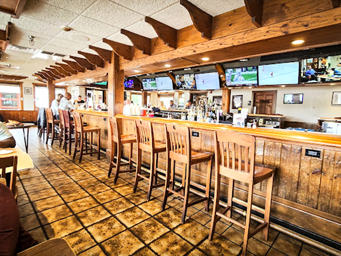 The bar at Mike's isn't just serving drinks; it's dispensing liquid Maryland tradition one Orange Crush at a time.