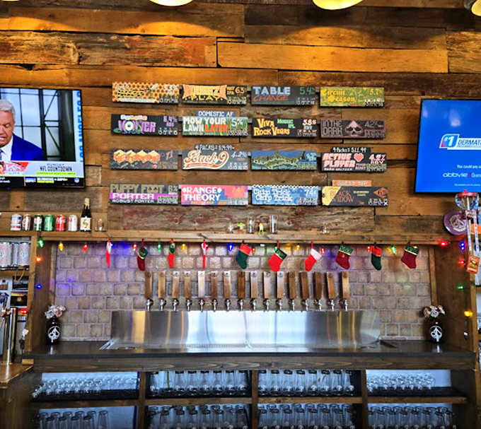 Behind every great brewery is a wall of taps waiting to fulfill your liquid dreams. Holiday stockings optional, beer goggles included.