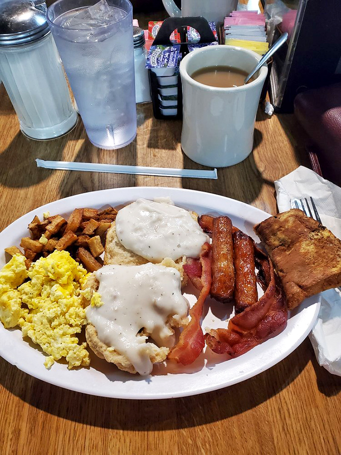 Biscuits and gravy that would make your grandmother both proud and a little jealous that someone else's recipe might rival hers.