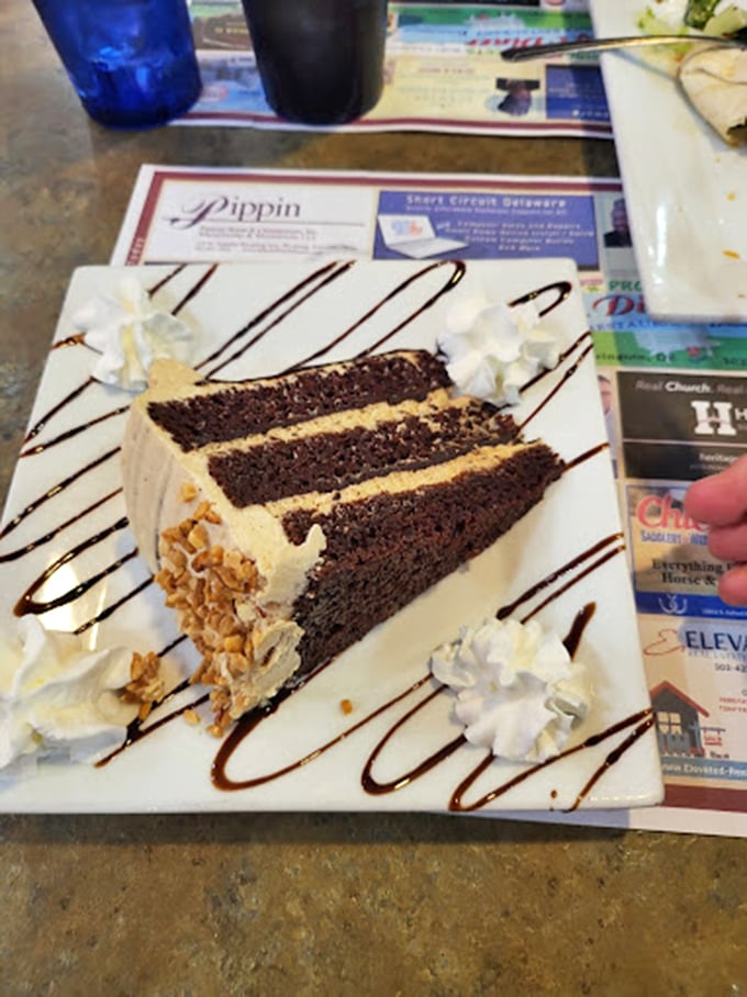 A slice of chocolate cake that doesn't just end a meal&mdash;it creates a memory. Those layers aren't just cake and frosting; they're tomorrow's regret-free happiness.