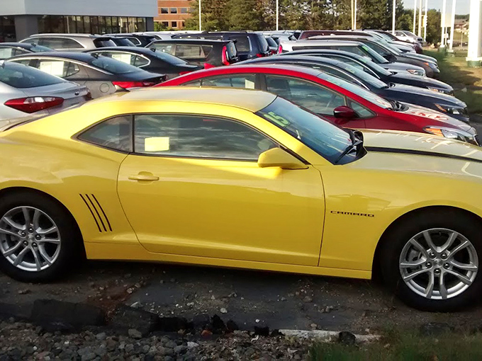 The parking lot &ndash; where sensible sedans and family SUVs gather while their owners hunt for bargains inside. Thrift shopping crosses all economic boundaries.