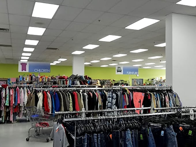 Rack after glorious rack of possibility! The children's section offers enough options to dress an entire elementary school for the price of one mall outfit.