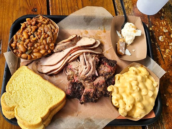 The "can't decide" platter that solves life's toughest question: "Which meat should I get?" The answer is clearly "all of them."