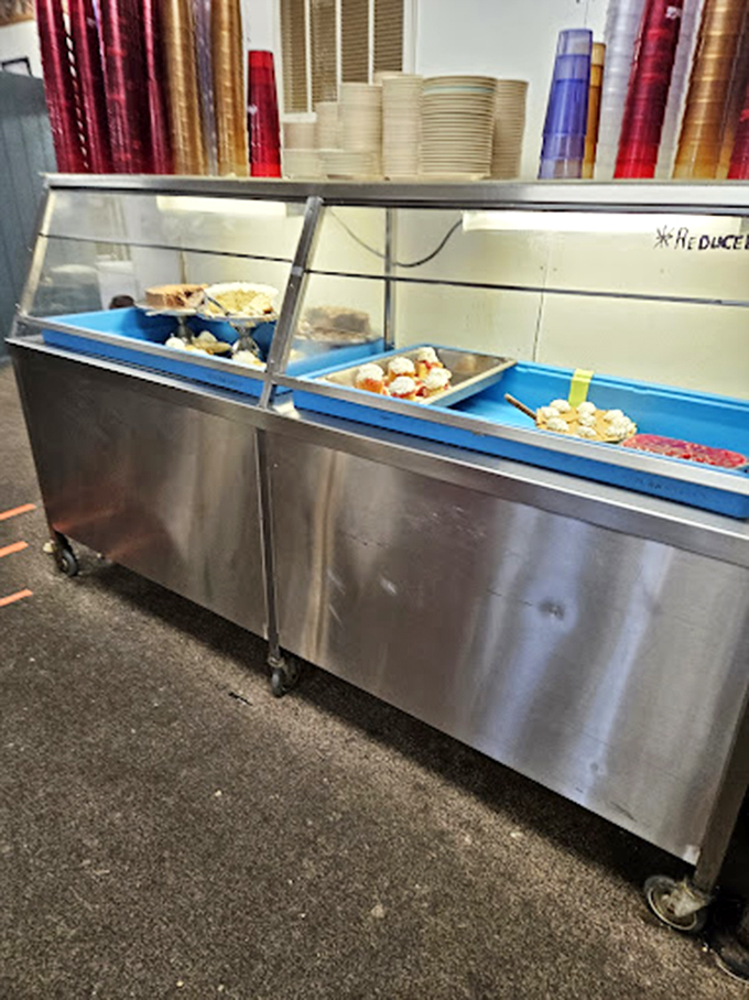 The buffet line at Chef's In is like a gastronomic runway, where everyday ingredients transform into supermodel-worthy Southern classics.