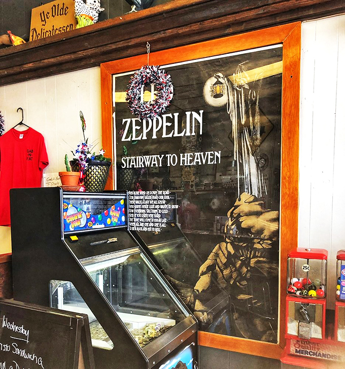 Even the decor pays homage to classic rock. When your breakfast spot has a Zeppelin tribute, you know you're among people who understand what matters.