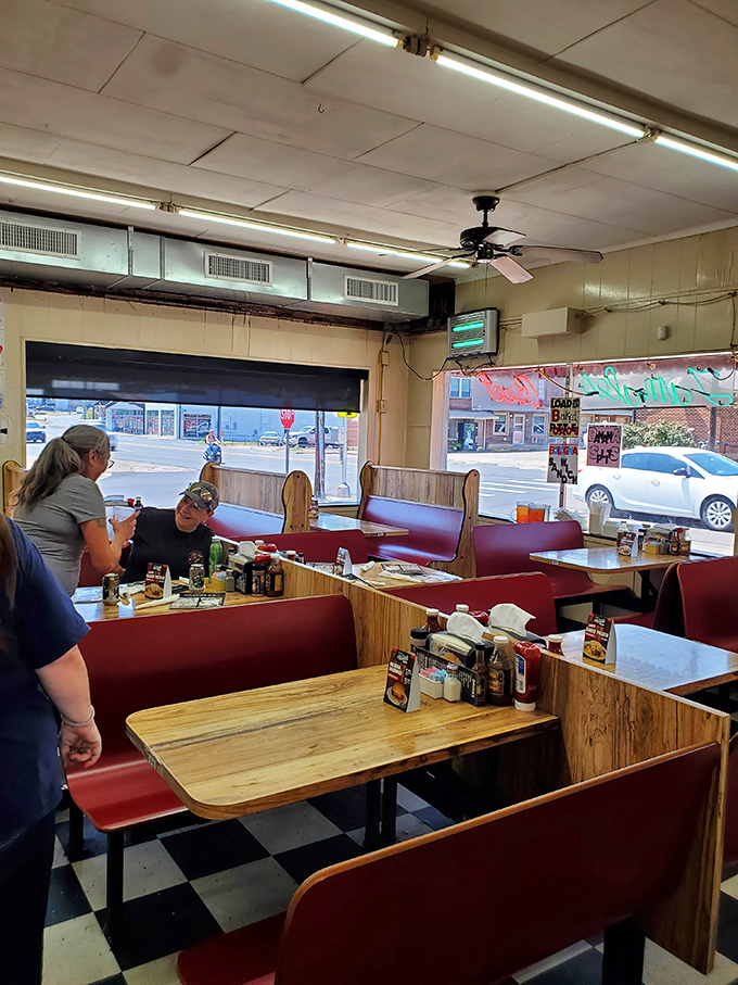 Each booth at McClard's has witnessed decades of barbecue bliss&mdash;if these walls could talk, they'd probably just say "mmmmm."