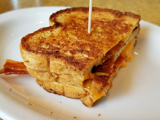 Golden-brown perfection that would make your grandmother proud. Cheese pulling a disappearing act as it melts into crispy, buttery bread.