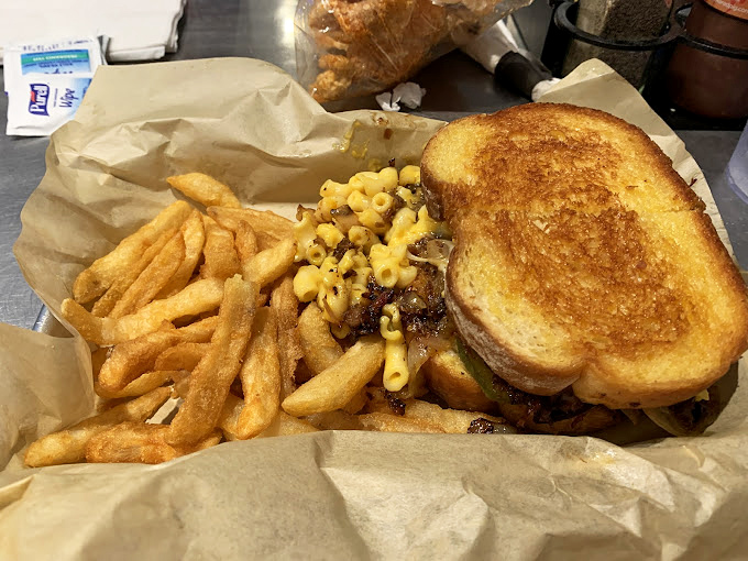 Mac and cheese isn't just inside this sandwich&mdash;it's having a full-blown party with the brisket. Your diet can start tomorrow.