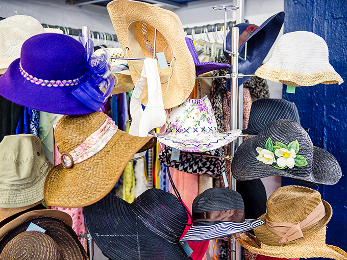 Hat heaven! From elegant church-ready crowns to practical sun protection, this collection proves that secondhand style can still top off any outfit with personality.