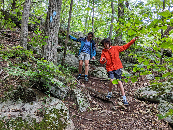 Young explorers discover that the best trail markers are moments of wonder. No video game can compete with this level of adventure.