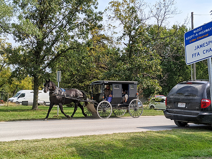Horse-drawn carriages aren't staged attractions here but genuine transportation, moving at the perfect speed for appreciating life's details.