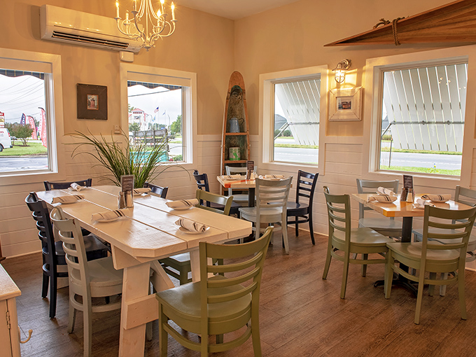 Sun-drenched dining spaces with coastal touches create that rare restaurant magic&mdash;sophisticated enough for date night, casual enough for sandy flip-flops.