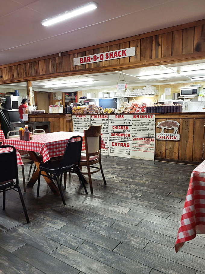 The counter where barbecue dreams come true. That menu board isn't just listing food&mdash;it's offering life-changing experiences at remarkably reasonable prices.