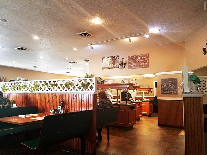 Step into a time machine set to 'comfort food'&mdash;where the booths are cozy, and the buffet whispers sweet, fried nothings. It's like Mayberry met a casserole and never looked back.