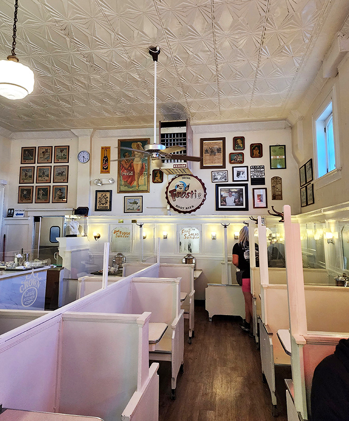 Vintage booths and worn wood floors tell stories of first dates, family celebrations, and countless "I shouldn't, but just one more bite" moments.