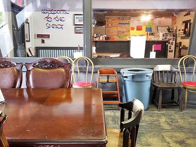 The ordering counter view reveals the heart of the operation&mdash;where dreams are fulfilled and diet plans come to die gloriously.