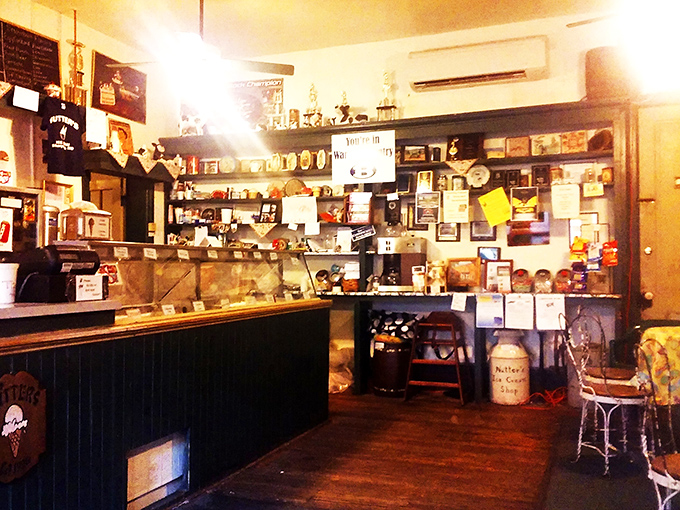 The counter where dreams come true and calories don't count. Notice the wood floors that have supported generations of happy feet.