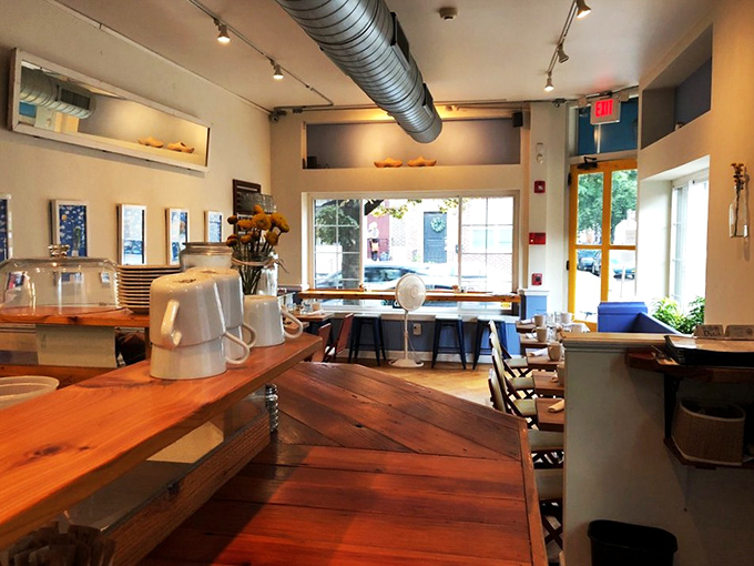 Clean lines, bright spaces, and those signature blue accents. The Dutch proves good design is the appetizer before the main course even arrives. 