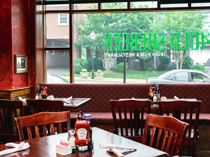 Looking through the window into The Auld Shebeen feels like peering into a little piece of Ireland that somehow landed in Virginia without losing its charm.