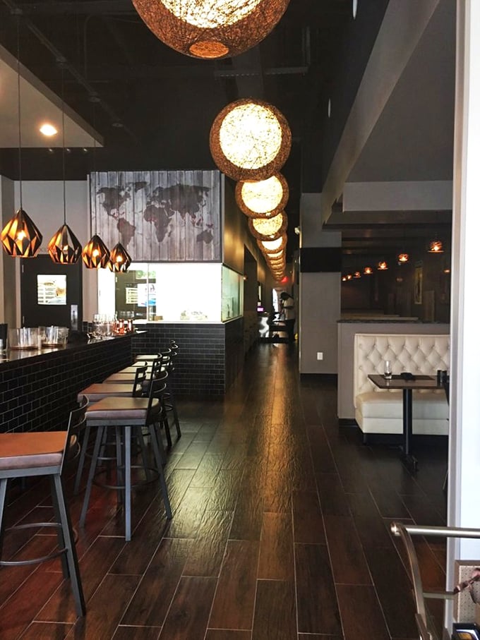 Where chocolate dreams and dining reality meet. The Conche's thoughtful lighting and elegant fixtures create an atmosphere that's both upscale and inviting.