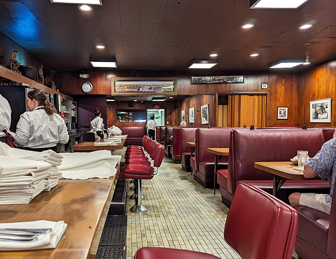 The dining room feels like stepping into a time machine where the destination is "when restaurants knew exactly what they were about."