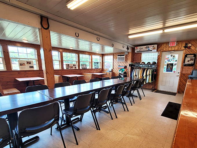 The dining room isn't trying to impress anyone with chandeliers&mdash;just honest tables where life-changing BBQ moments happen daily.