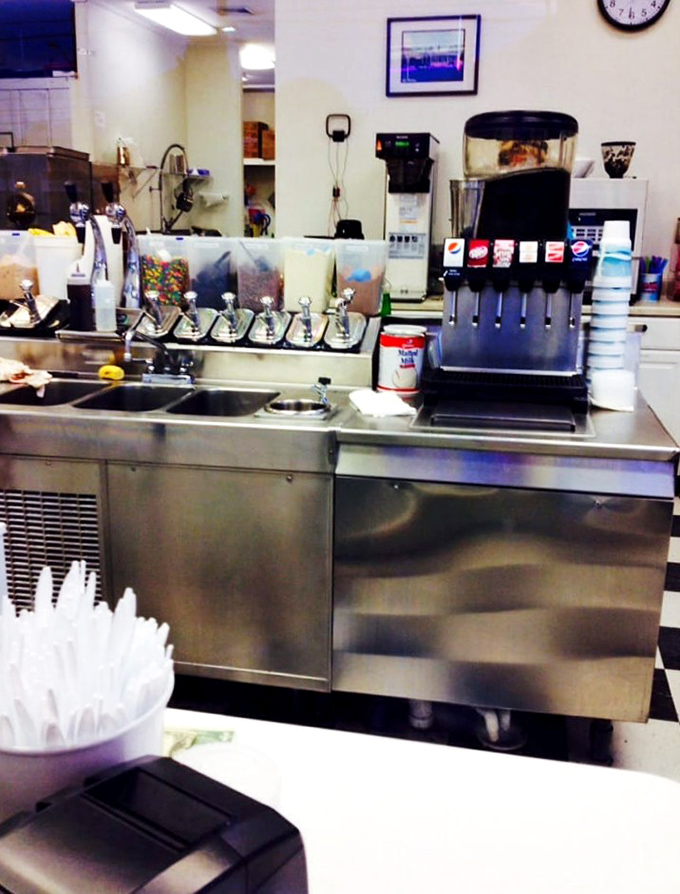 Behind the scenes at Kline's&mdash;where the magic happens. No wizards, just dedicated ice cream artisans and equipment that's seen more joy than a toy store.